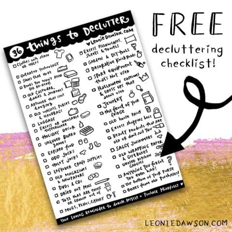 Free Poster: 36 Easy Things To Declutter Now - Leonie Dawson | Goals, Marketing + Creativity For ...